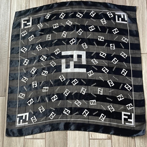 Fendi | Accessories | Vintage Fendi Monogram Scarf 9s | Poshmark